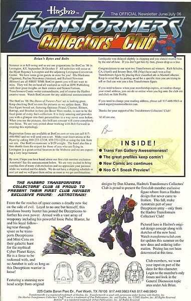Transformers Collectors' Club #9 Reviews