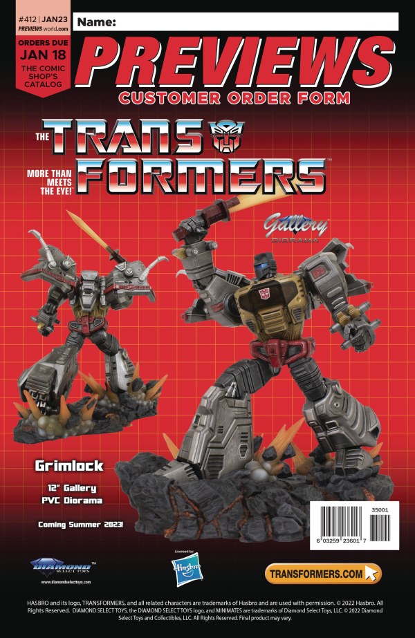 Previews: Customer Order Form #426 Reviews