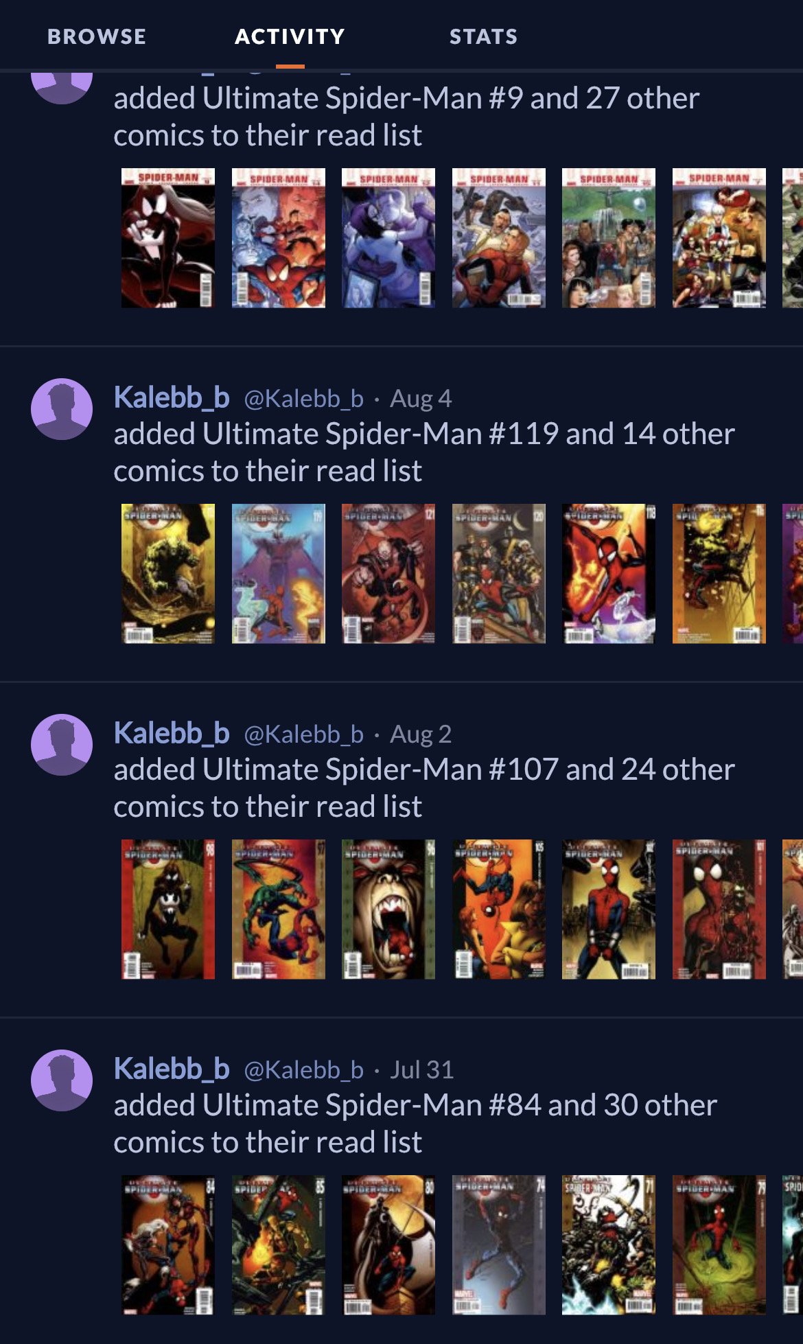 Kalebb_b on League of Comic Geeks