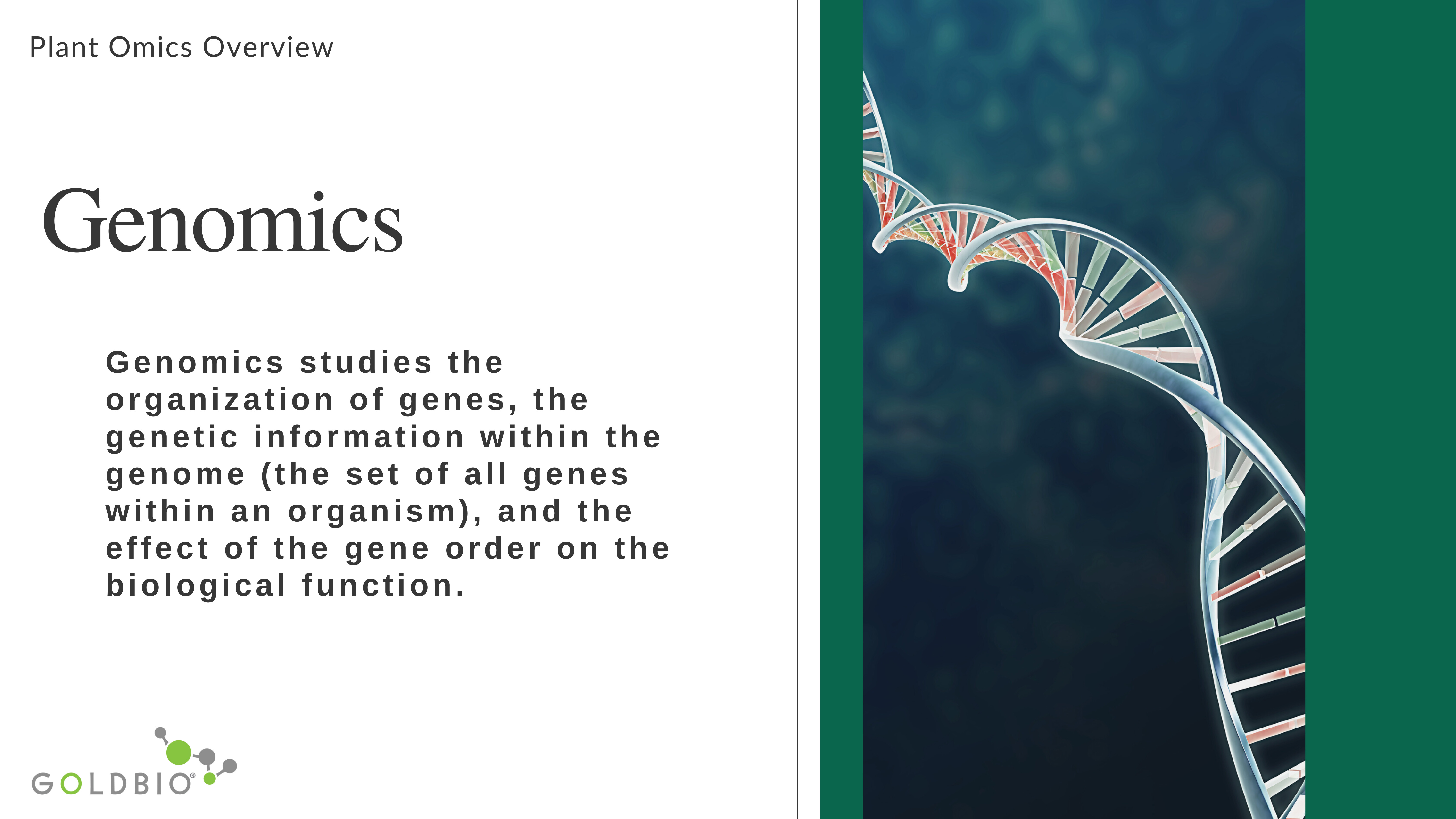 Plant Omics Overview | GoldBio