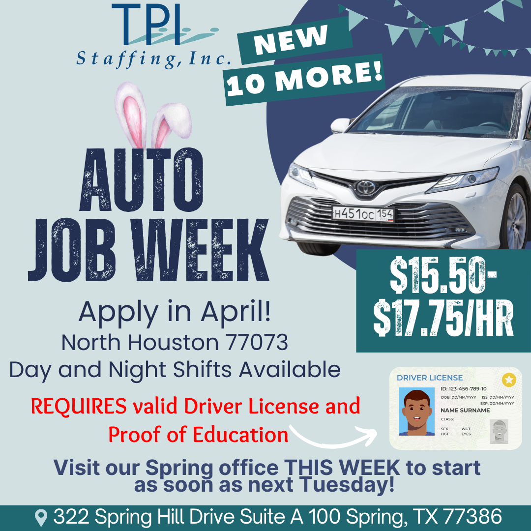 Shop Helpers Jobs in Houston TX | General Warehouse/ Industrial Job ...