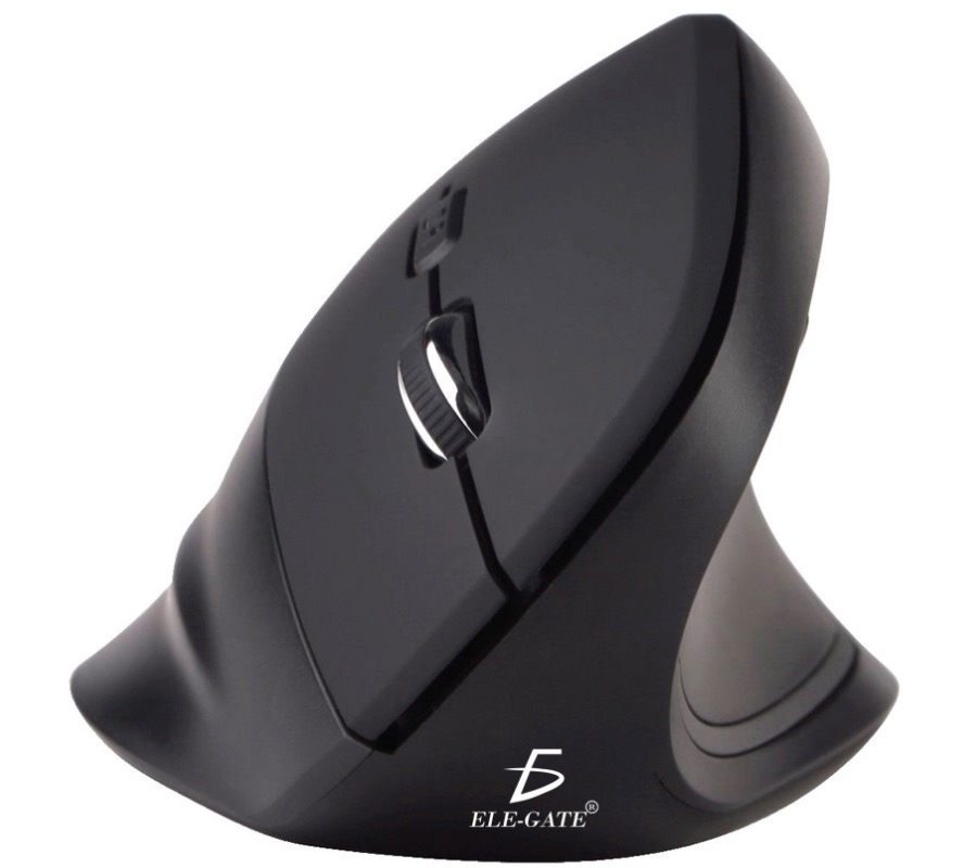 Mouse Inalámbrico Vertical ELE-GATE MO.25 Bluetooth, Negro - Baaxtec