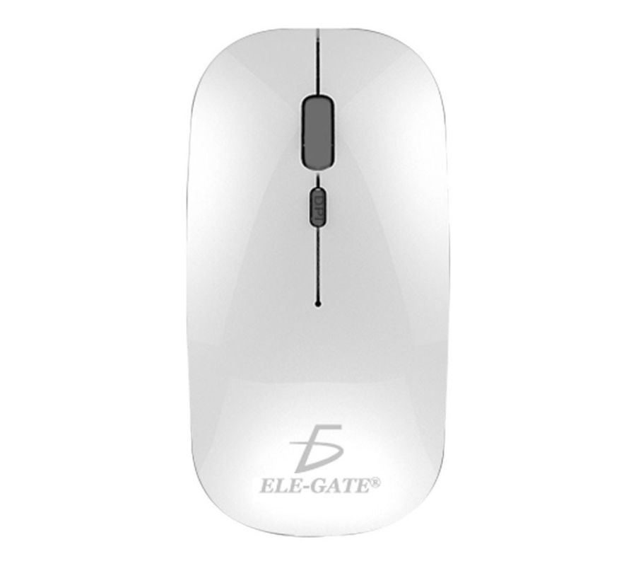 Mouse Inalámbrico Recargable ELE-GATE WXMO.09, Blanco - Baaxtec