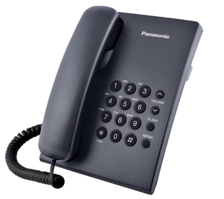 Teléfono PANASONIC KX-TS500ME Negro - Baaxtec
