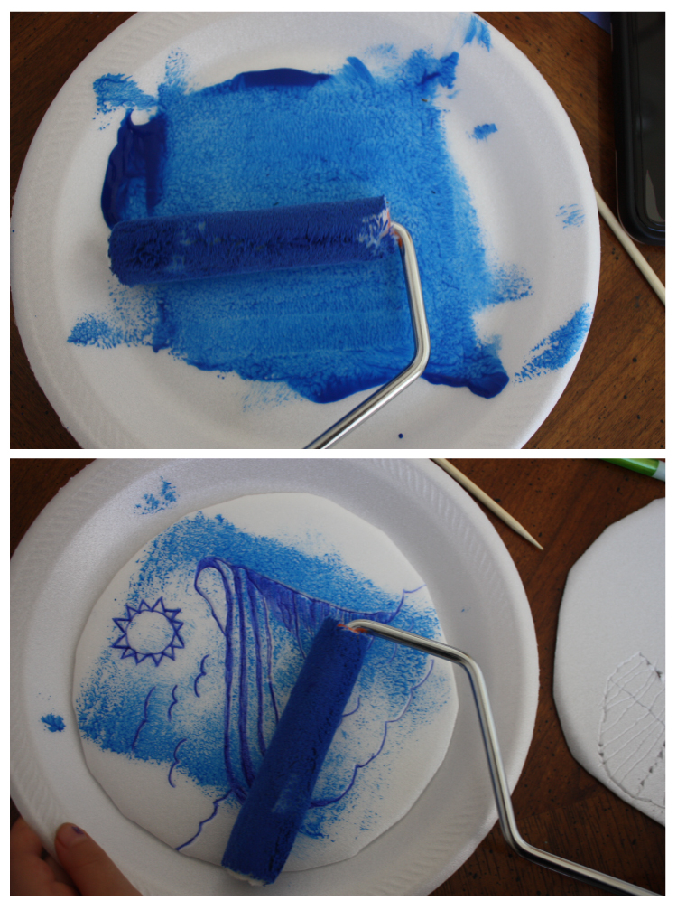 Making a Styrofoam Plate Printing