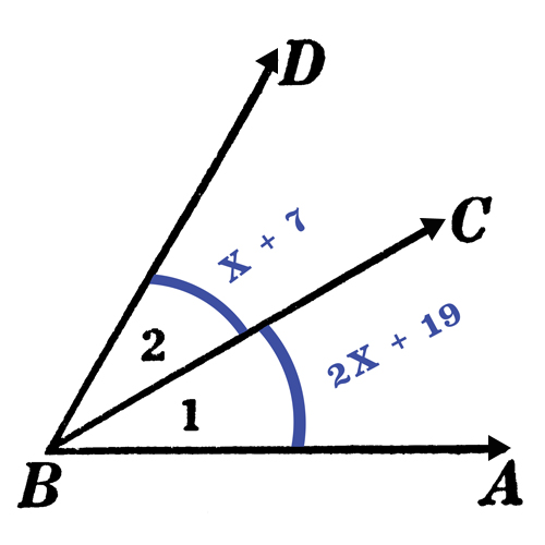 Using Angle Relationships to Solve for Unknown Values Practice