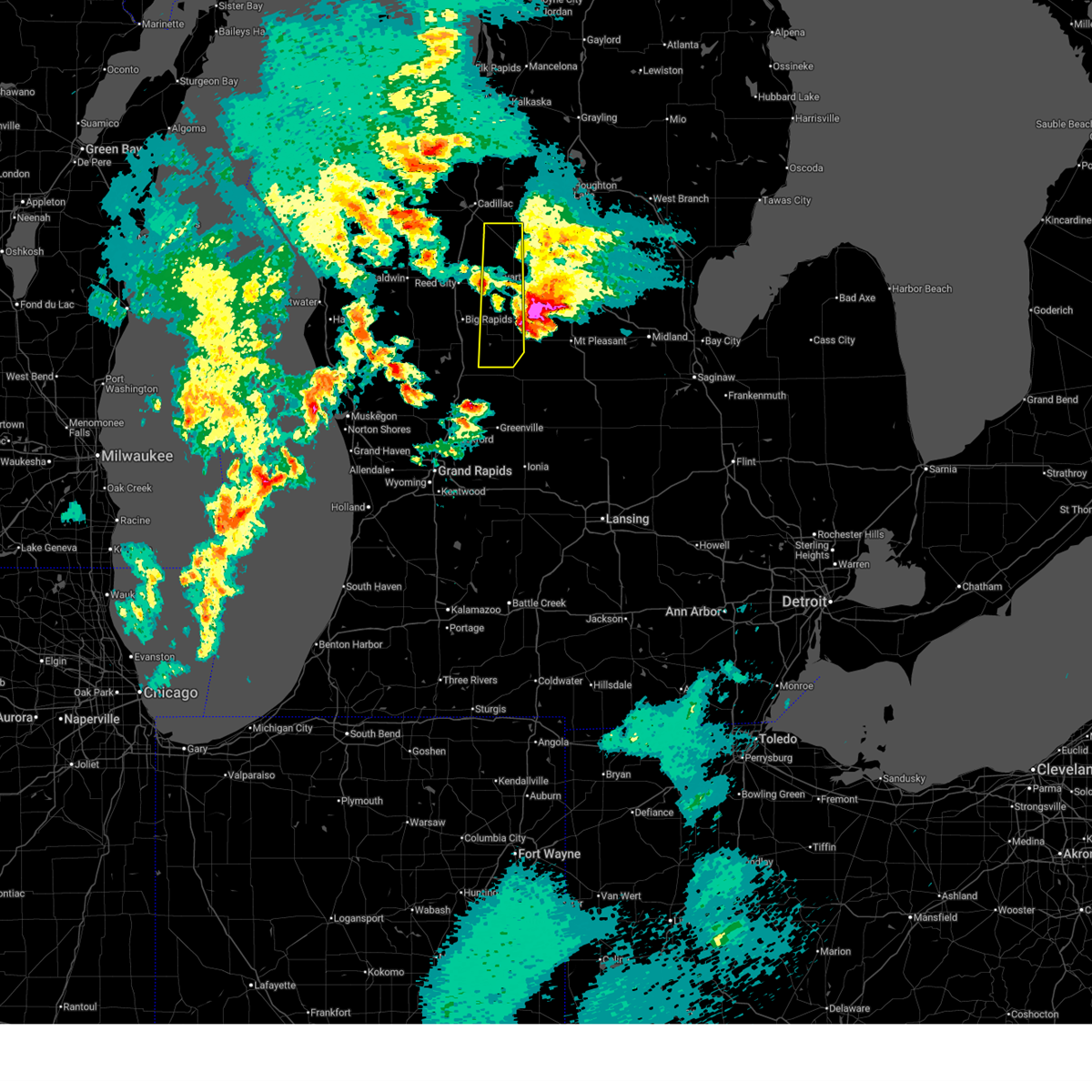Interactive Hail Maps - Hail Map for Canadian Lakes, MI