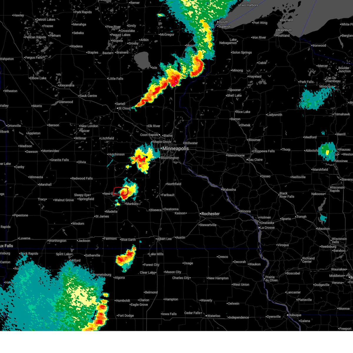 Interactive Hail Maps - Hail Map for St. Peter, MN