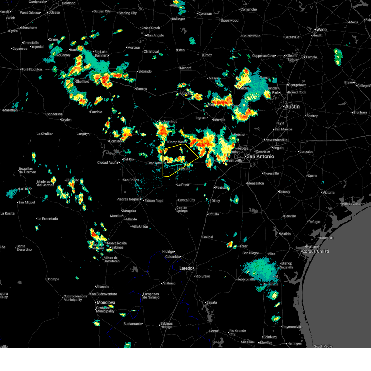 Interactive Hail Maps - Hail Map for Uvalde, TX