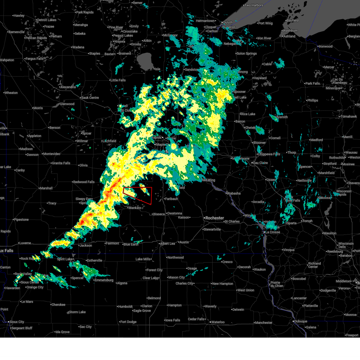 Interactive Hail Maps - Hail Map for St. Peter, MN