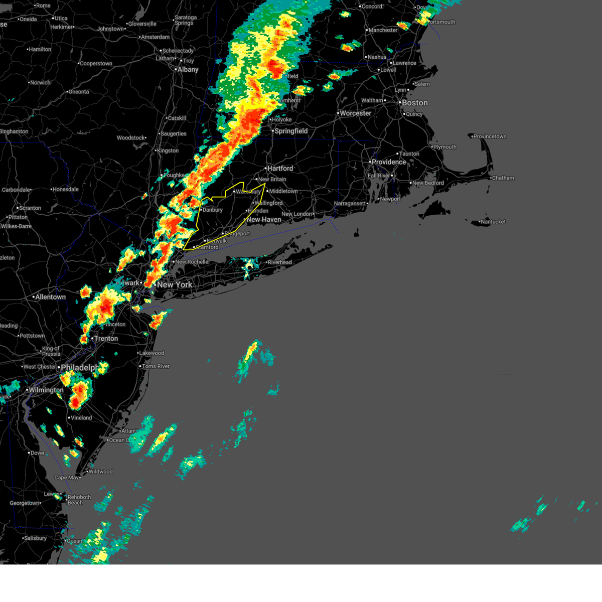 Interactive Hail Maps - Hail Map for New Haven, CT