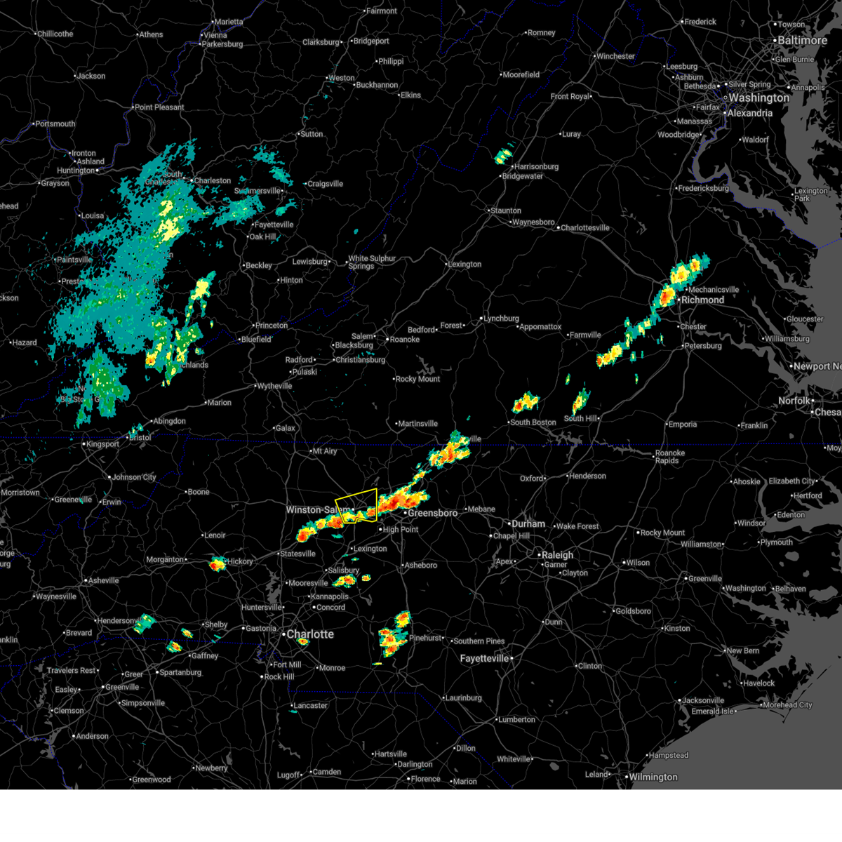 Interactive Hail Maps - Hail Map for Winston-Salem, NC