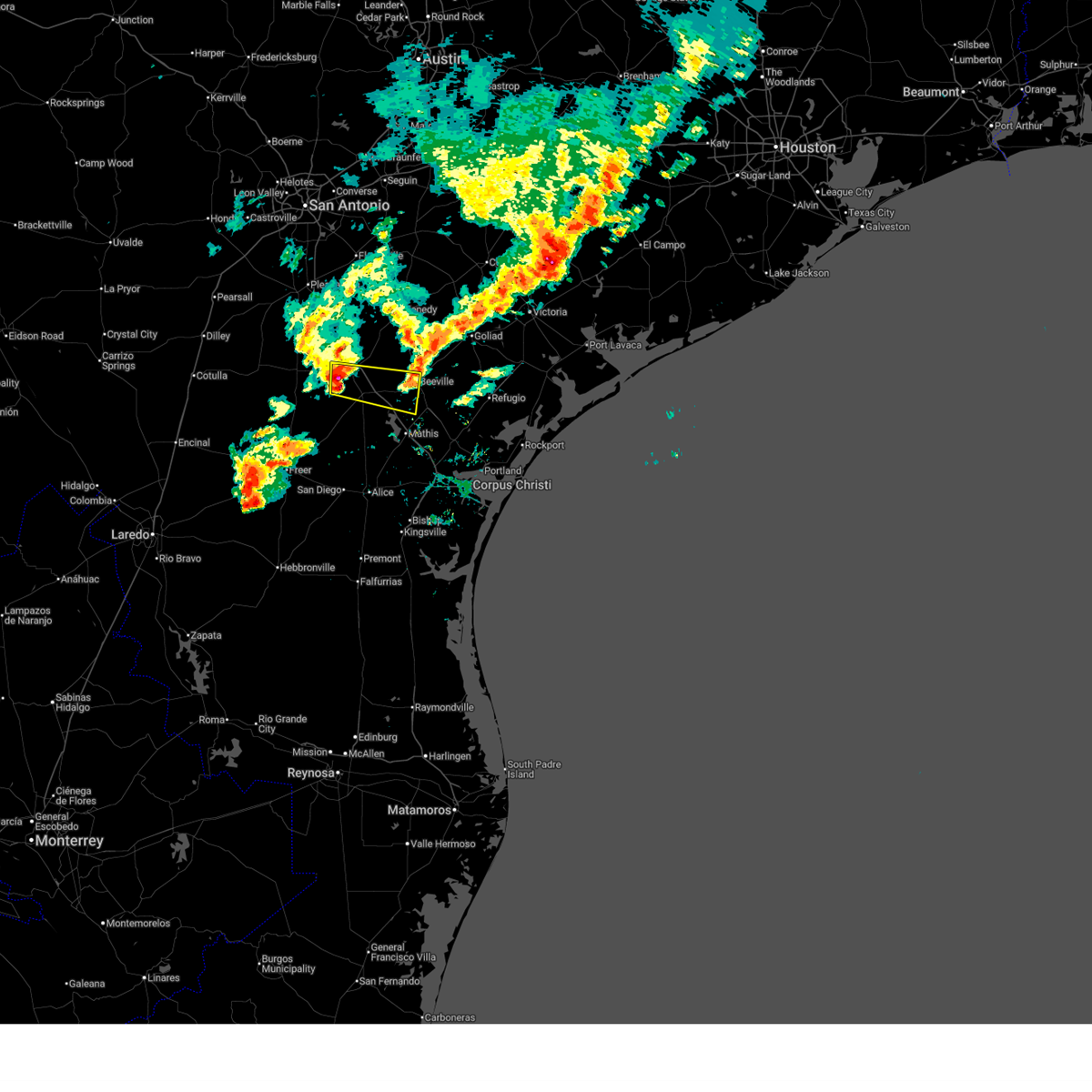 Interactive Hail Maps - Hail Map for Three Rivers, TX