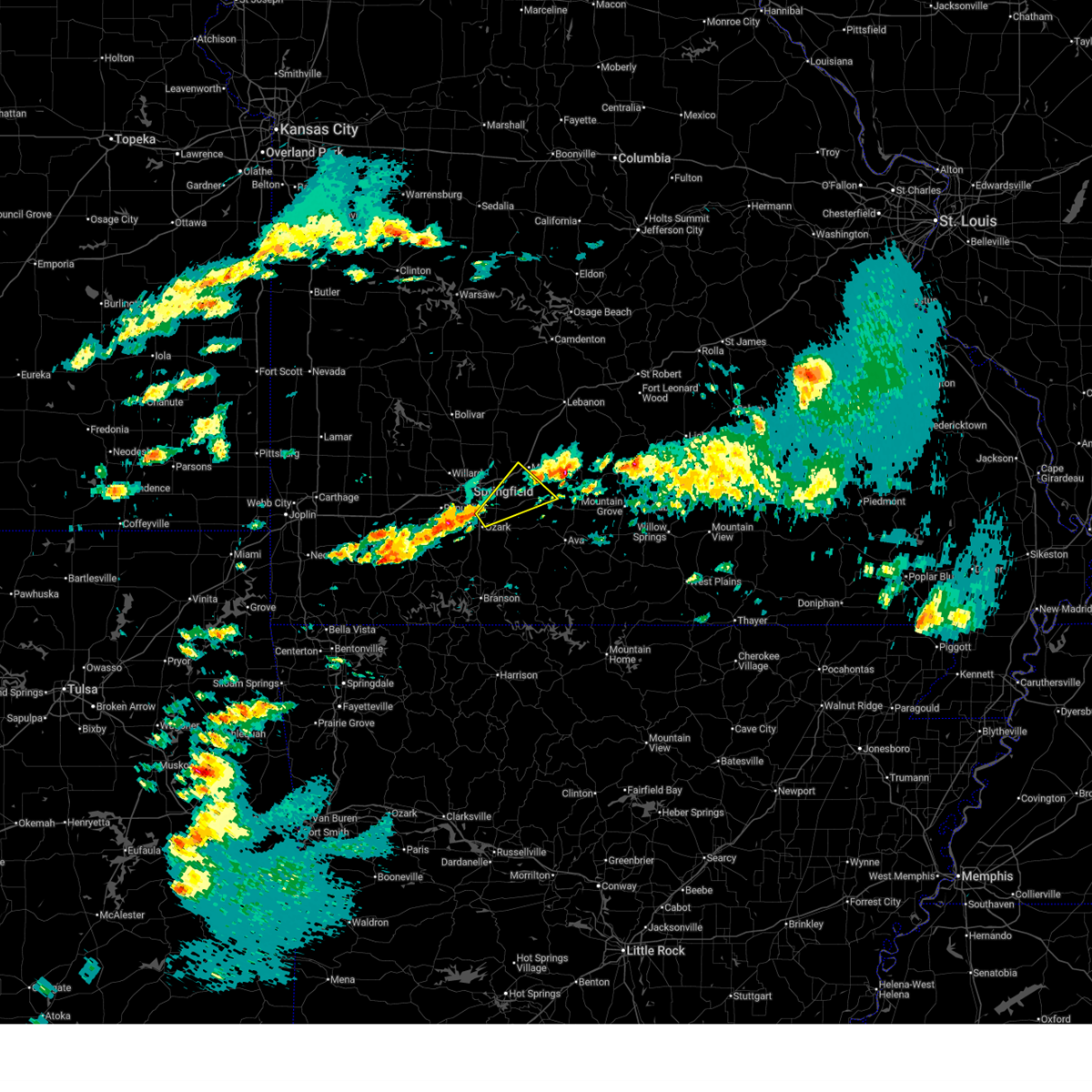 Interactive Hail Maps - Hail Map for Springfield, MO
