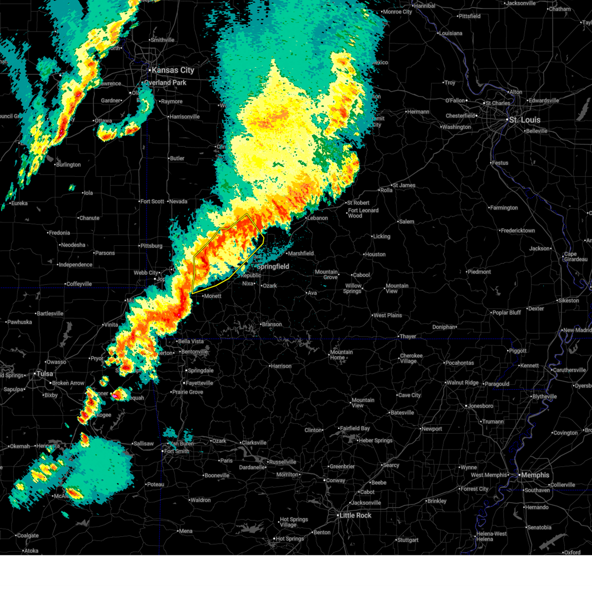 Interactive Hail Maps - Hail Map for Springfield, MO