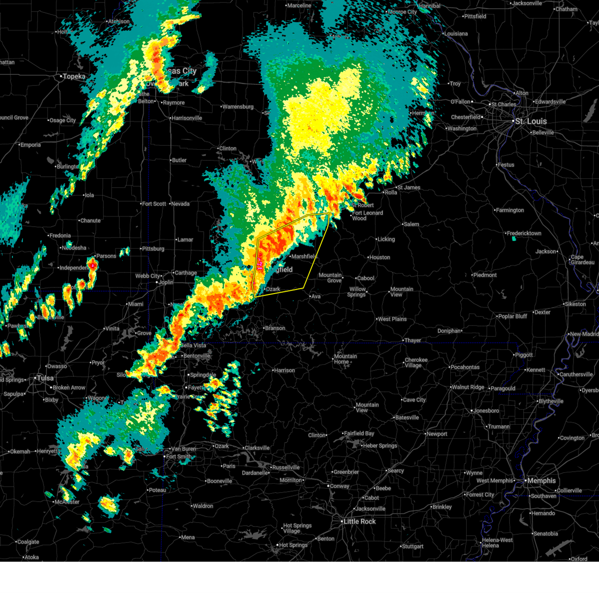 Interactive Hail Maps - Hail Map for Springfield, MO
