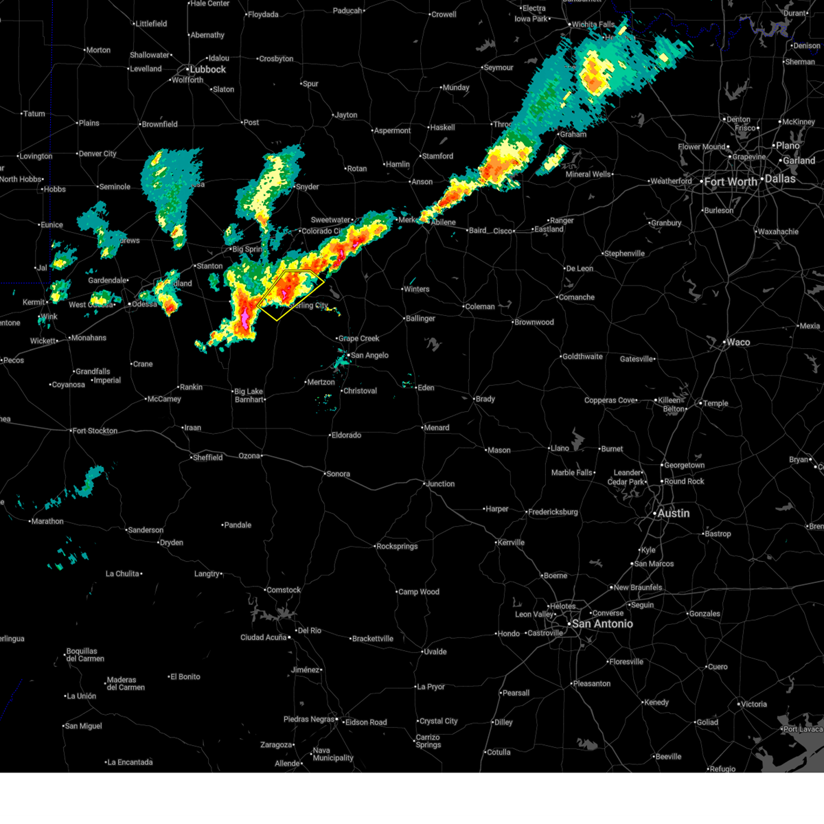 Interactive Hail Maps - Hail Map for Sterling City, TX