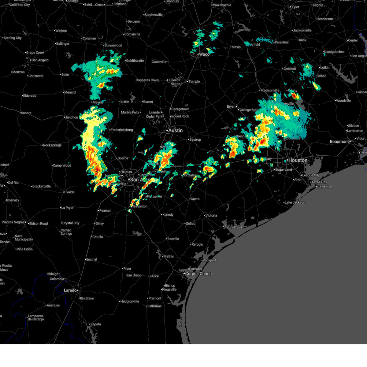 Interactive Hail Maps - Hail Map for Bandera, TX