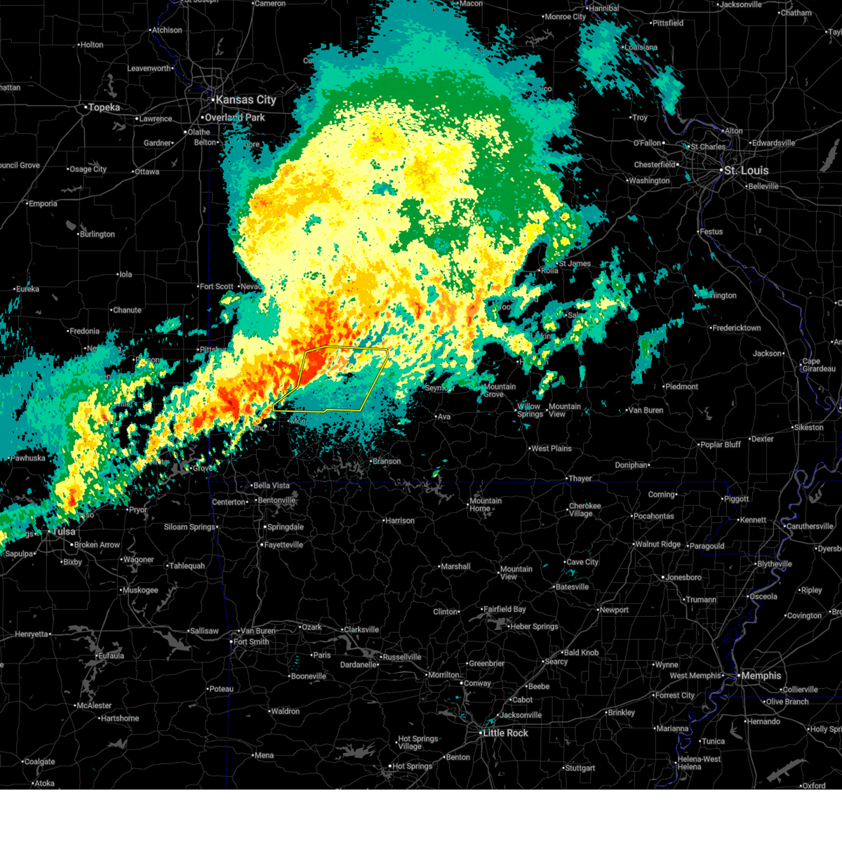 Interactive Hail Maps - Hail Map for Springfield, MO