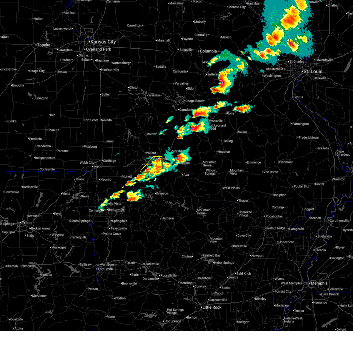 Interactive Hail Maps - Hail Map for Springfield, MO