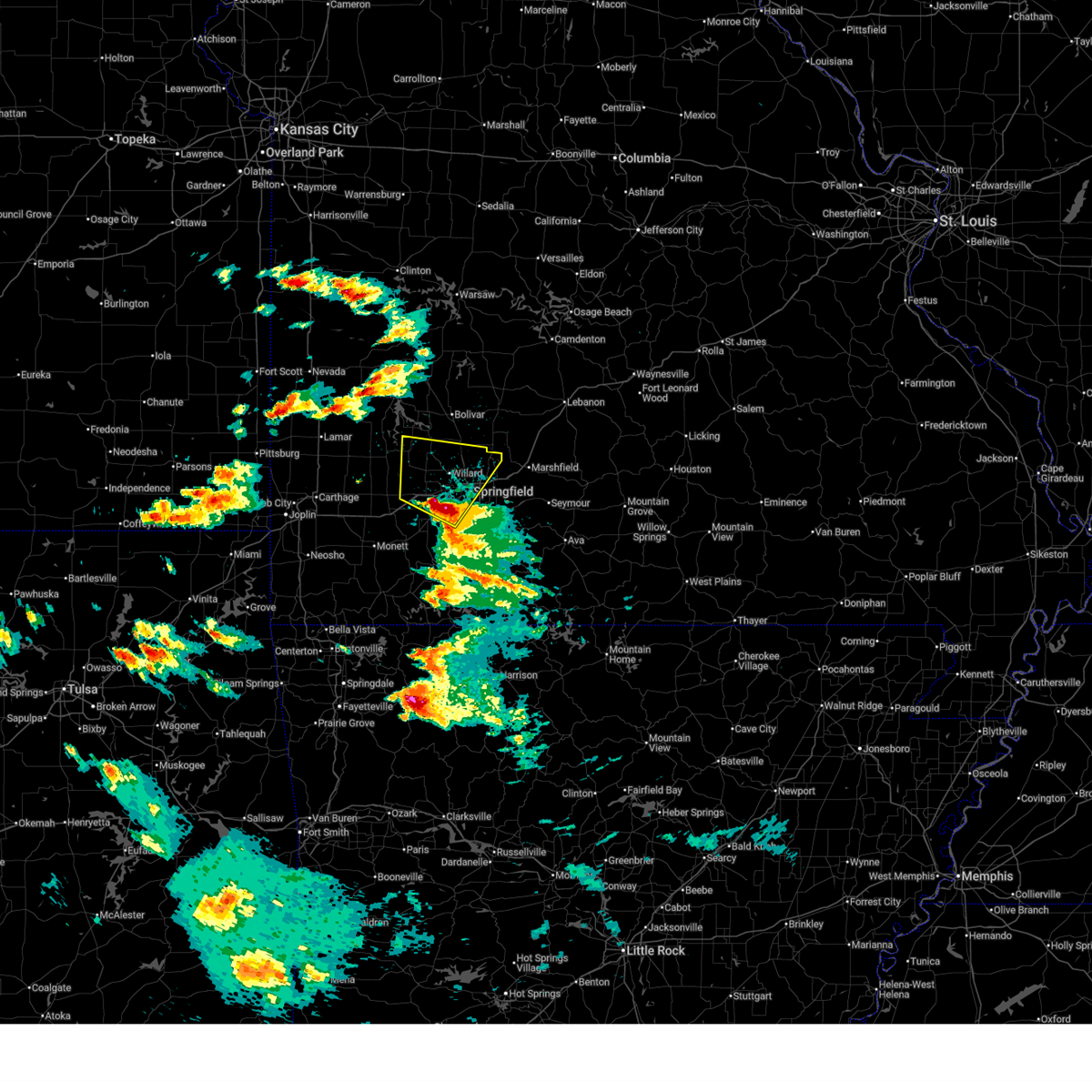 Interactive Hail Maps - Hail Map for Springfield, MO