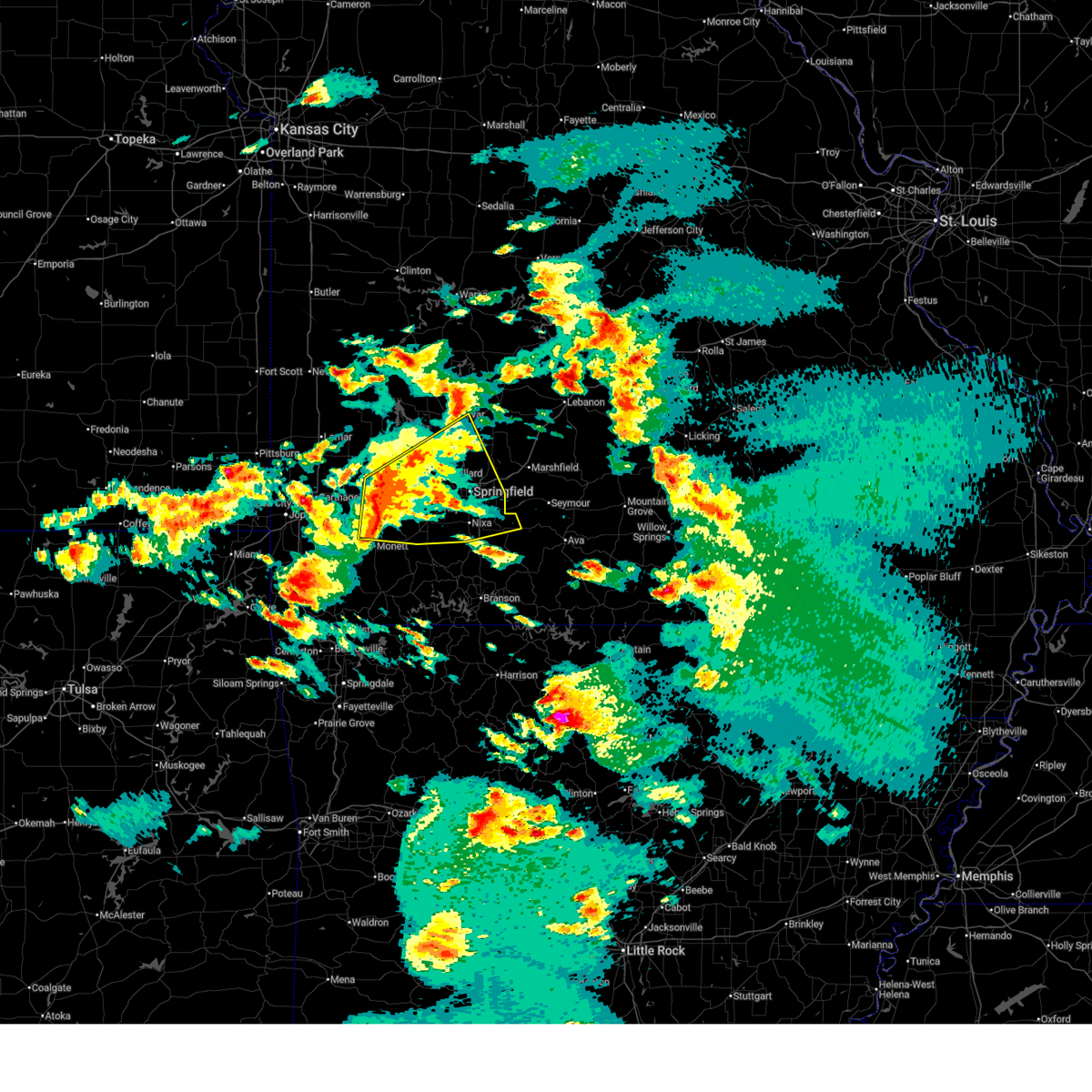 Interactive Hail Maps - Hail Map for Springfield, MO