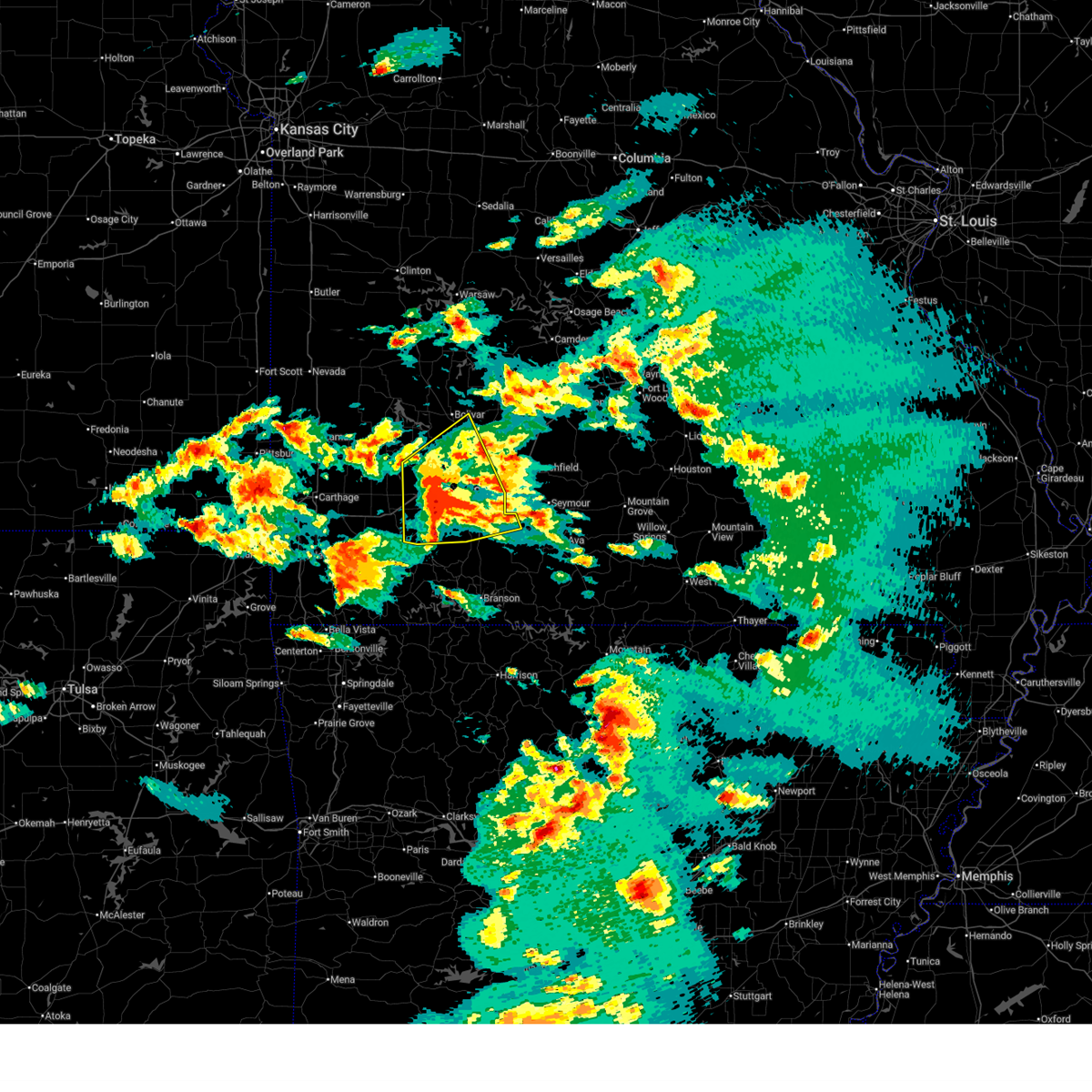 Interactive Hail Maps - Hail Map for Springfield, MO