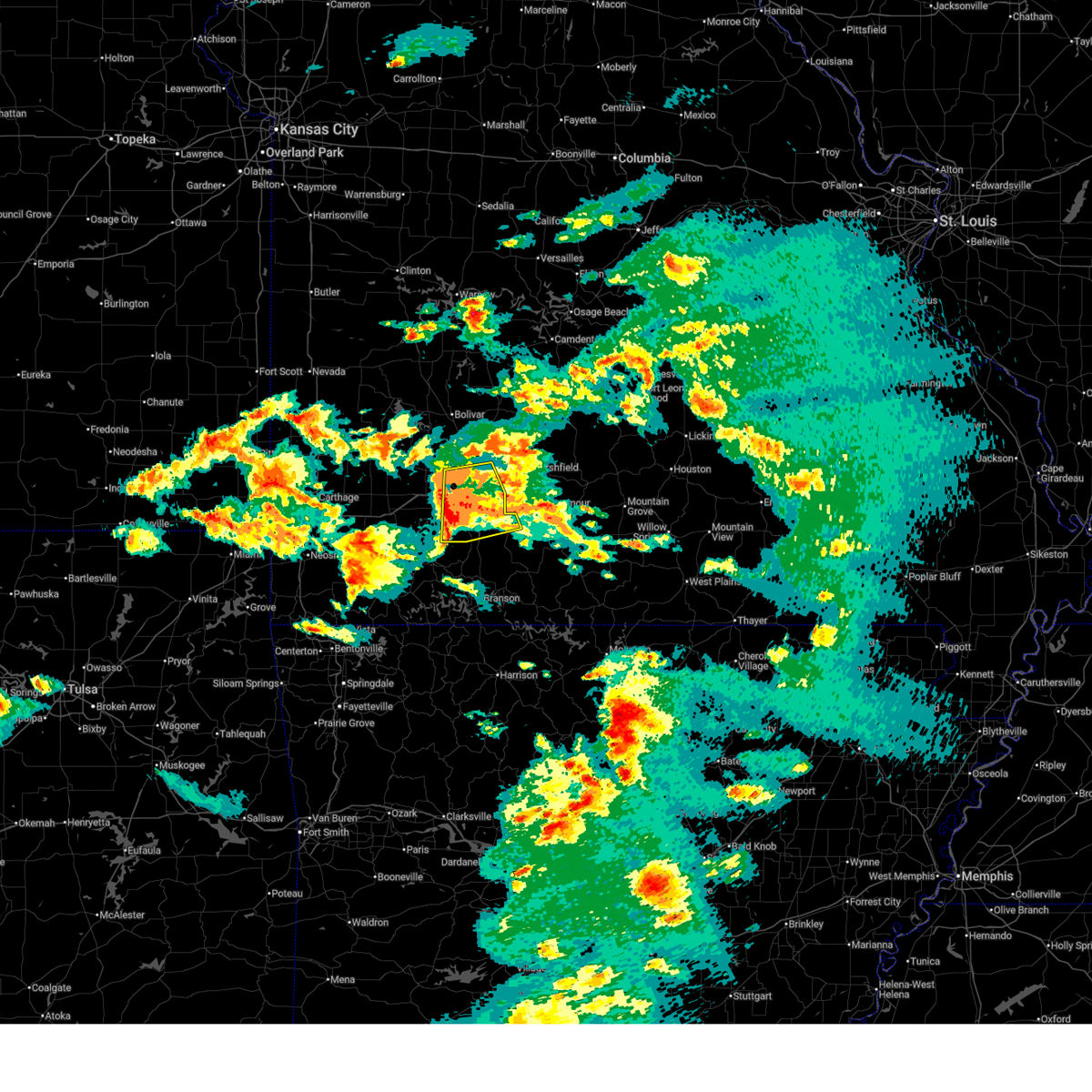 Interactive Hail Maps - Hail Map for Springfield, MO