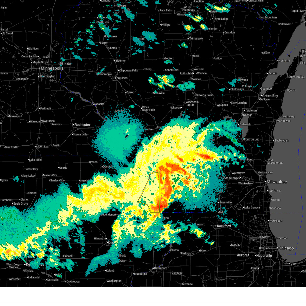 Interactive Hail Maps - Hail Map for Platteville, WI