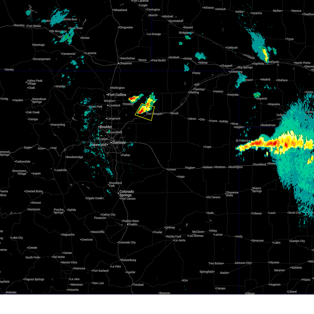 Interactive Hail Maps - Hail Map for Wiggins, CO