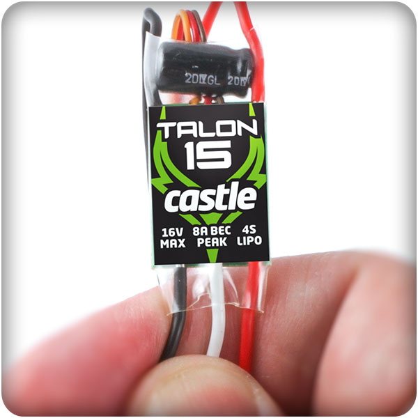 Castle Creations Talon 15-amp 17v ESC with 8-amp BEC - www.readymaderc.com