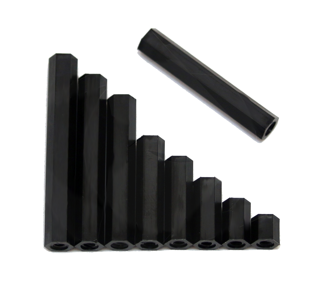 RMRC - Black Nylon M3 Standoff - 40mm (4pc) - www.readymaderc.com