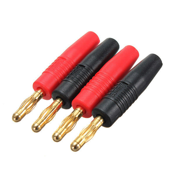 4mm Banana Plugs - 1 Pair (Red/Black) - www.readymaderc.com