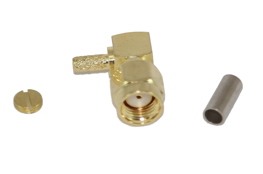 RP-SMA Male Connector - Crimp Style (right Angle) - www.readymaderc.com