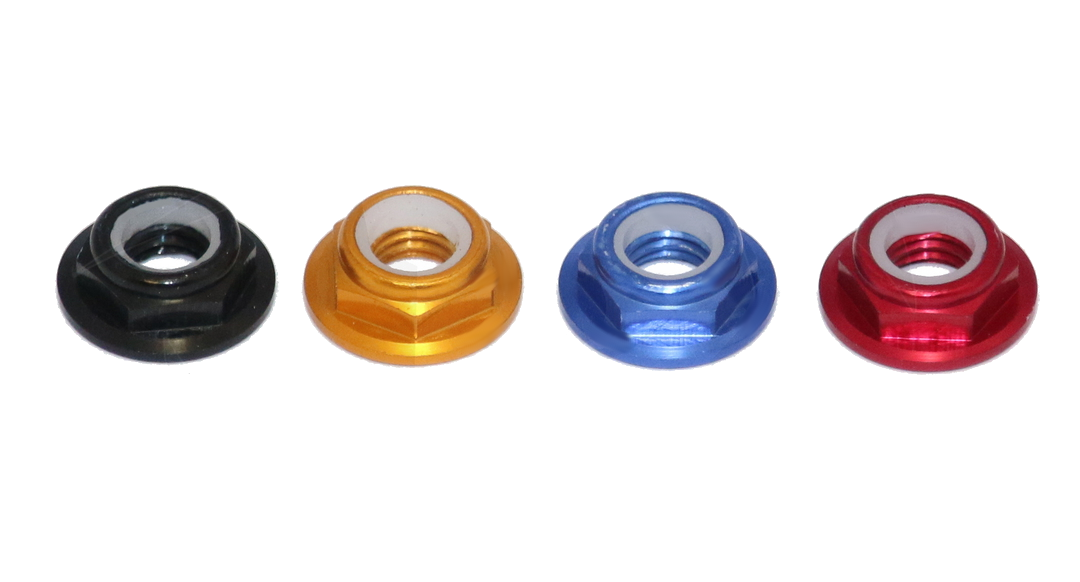 RMRC - M5 CW Aluminum Low Profile Lock Nut - Orange (4pc) - www ...