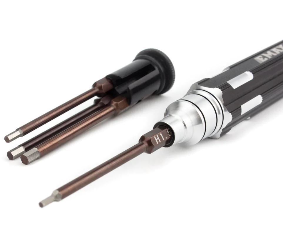 EMAX 4-in-1 Hex Set Allen Driver (H1.5-H3.0mm) - RMRC
