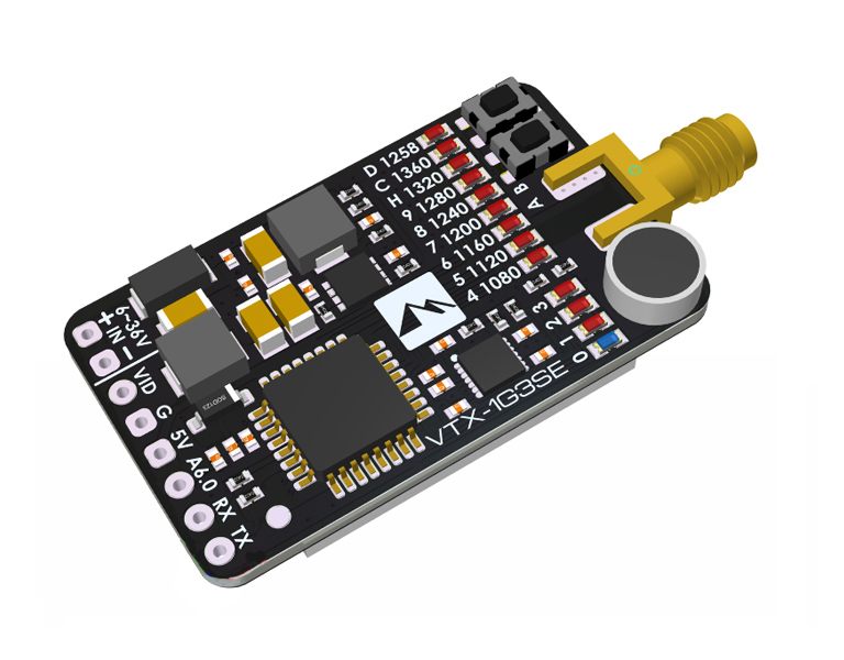 Matek VTX-1G3SE-2 25- 800mW 1.3GHz VTX w/ IRC Tramp - SMA