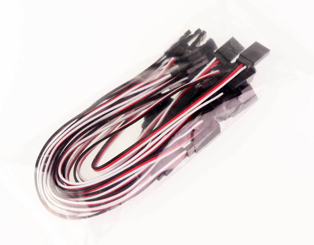 20pcs 7.87inch 20cm 200mm Male to Female JR Plug Servo Exten - RMRC