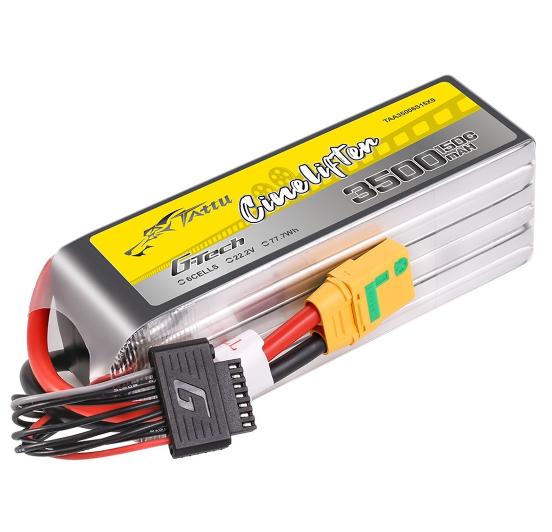 Tattu G-Tech 3500mAh 6S 150C Lipo Battery Pack with XT90-S - RMRC