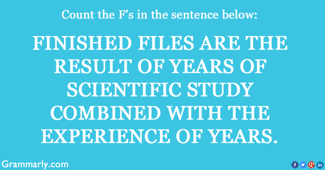 How many Fs do you see? | Grammarly Blog