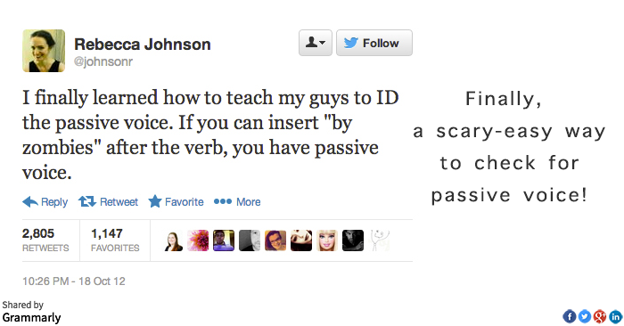A scary-easy way to help you find passive voice! – Blissful Scribbles