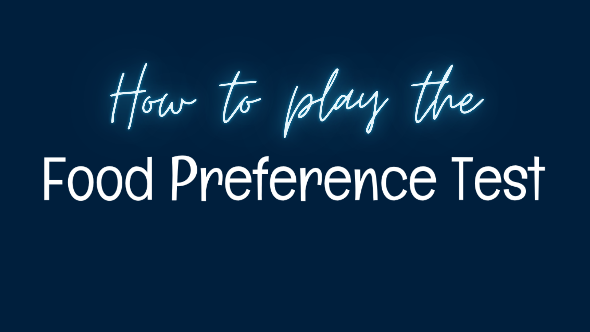 Food preference test