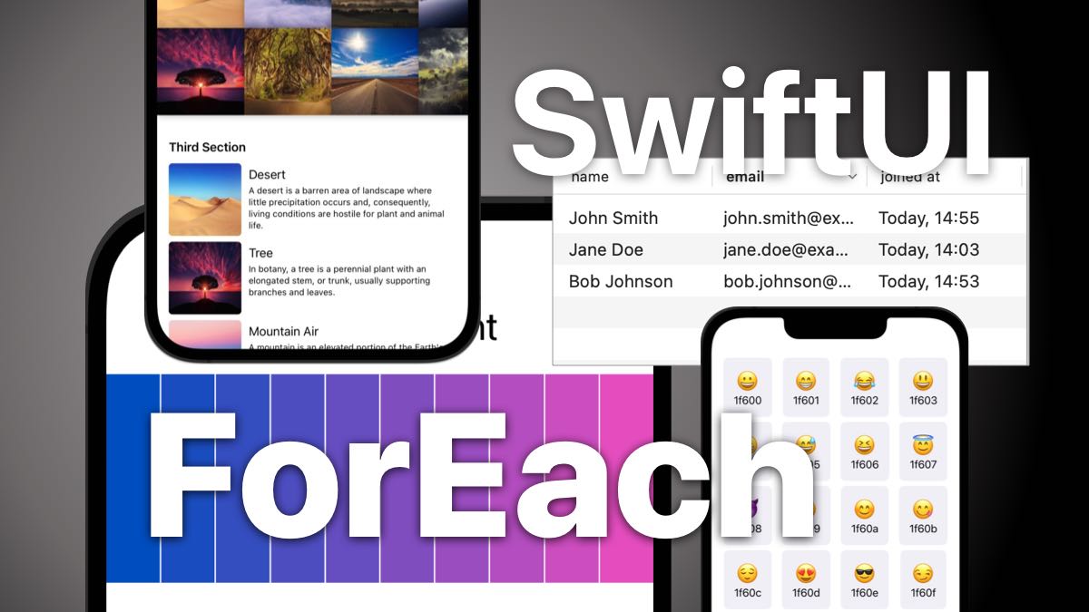 SwiftUI ForEach More Than Just Loops