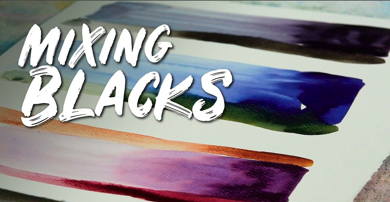 How to mix rich watercolour blacks for more interesting paintings!