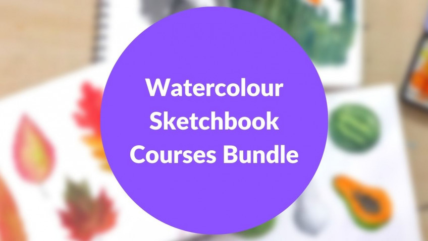 Watercolor Landscape Paintings Bundle