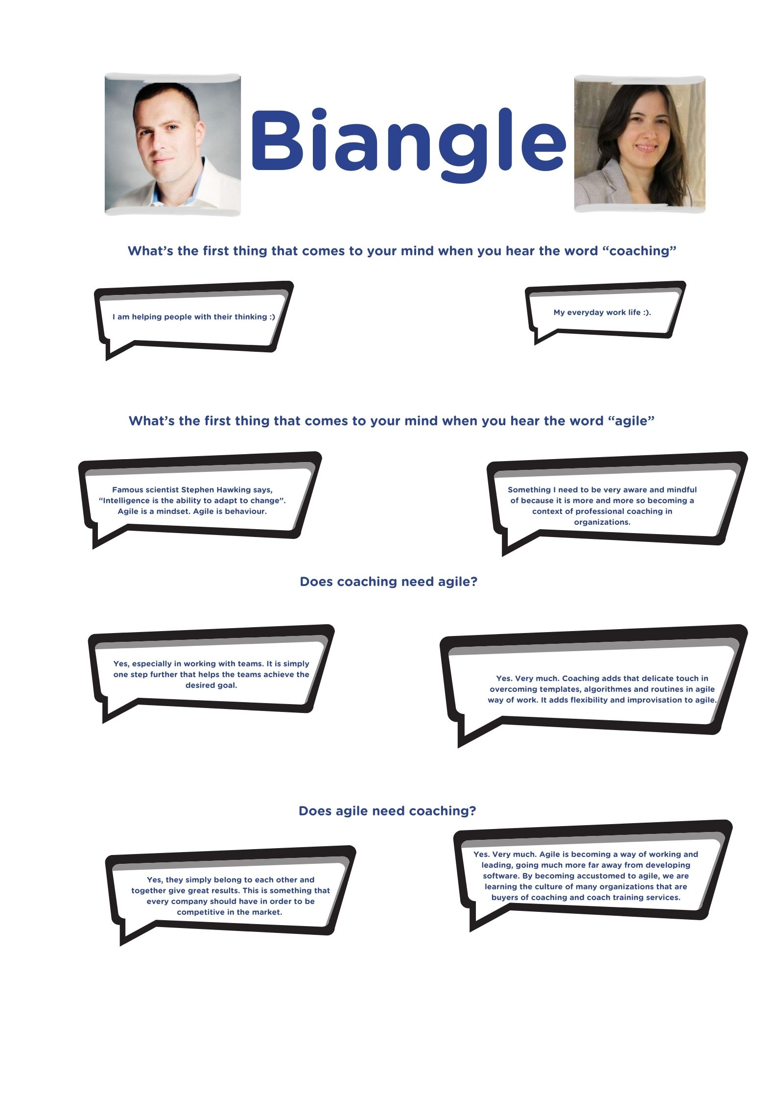 Agile & Coaching: A biangle