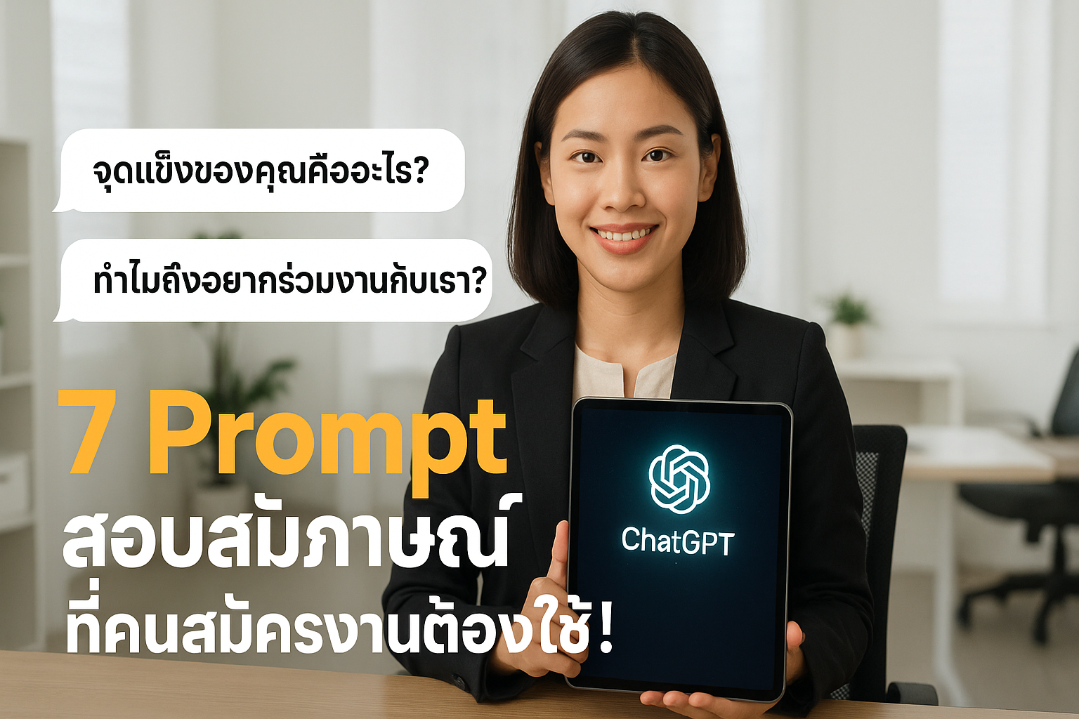 7 คำสั่ง Prompt ChatGPT สอบสัมภาษณ์ ที่คนสมัครงานยุค AI ต้องใช้