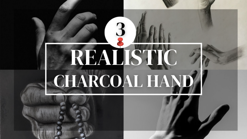Realistic Charcoal Hand