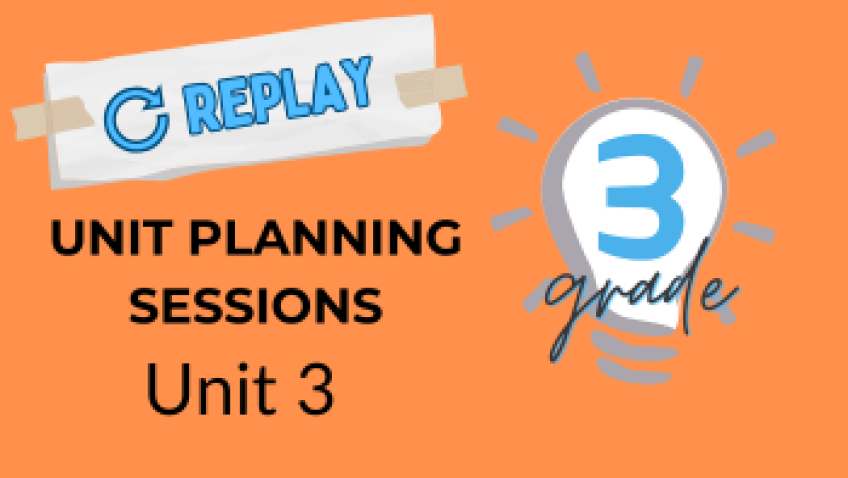 REPLAY: 3rd Grade Unit 3 Planning Workshop