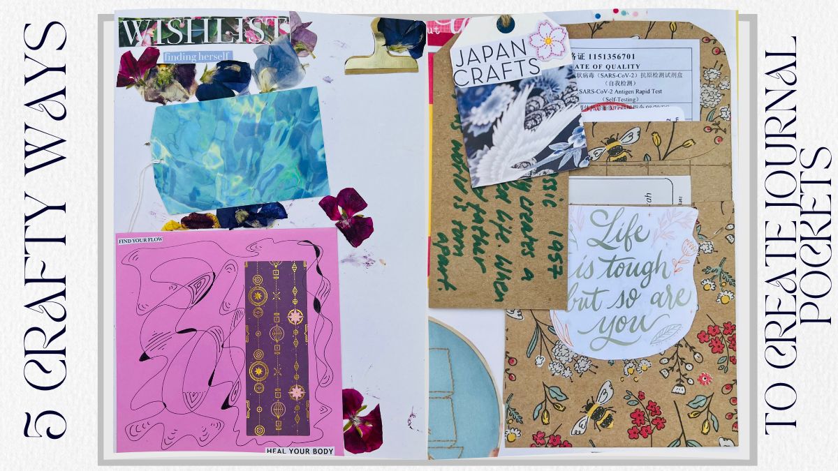 5 crafty ways to create journal pockets (repurposing)